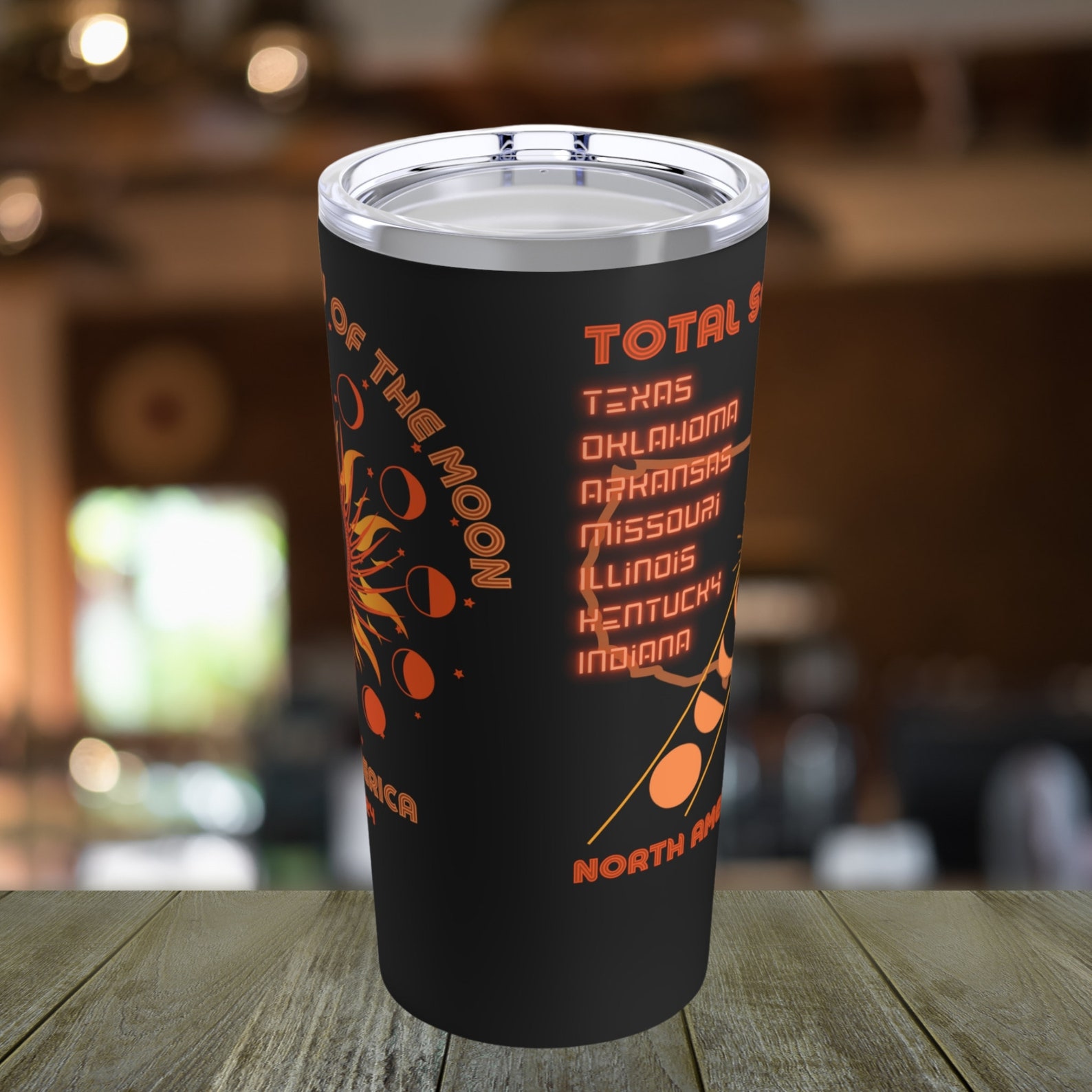 Total Solar Eclipse Tumbler, 20 Oz Black Tumbler, 2024 Solar Eclipse ...
