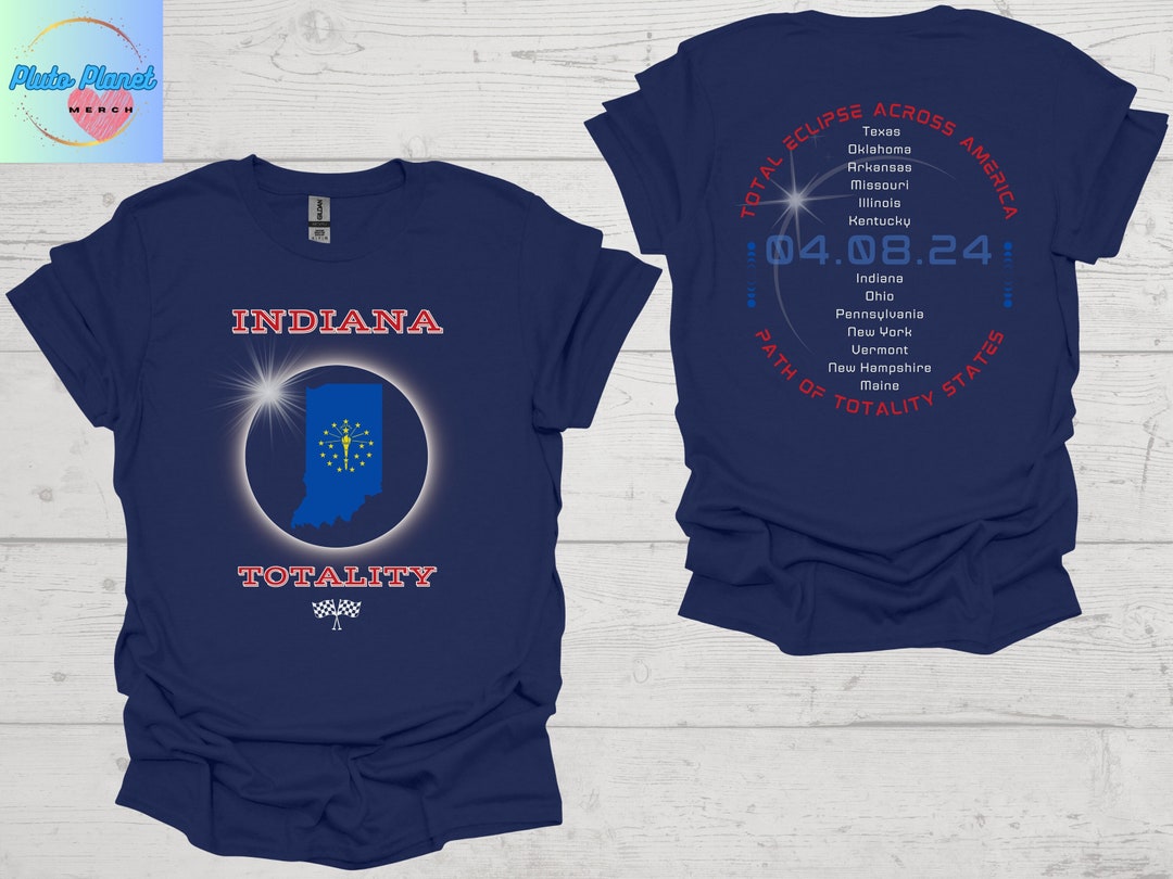 Indiana Total Solar Eclipse Shirt April 8, 2024 Hoosier Eclipse Party ...