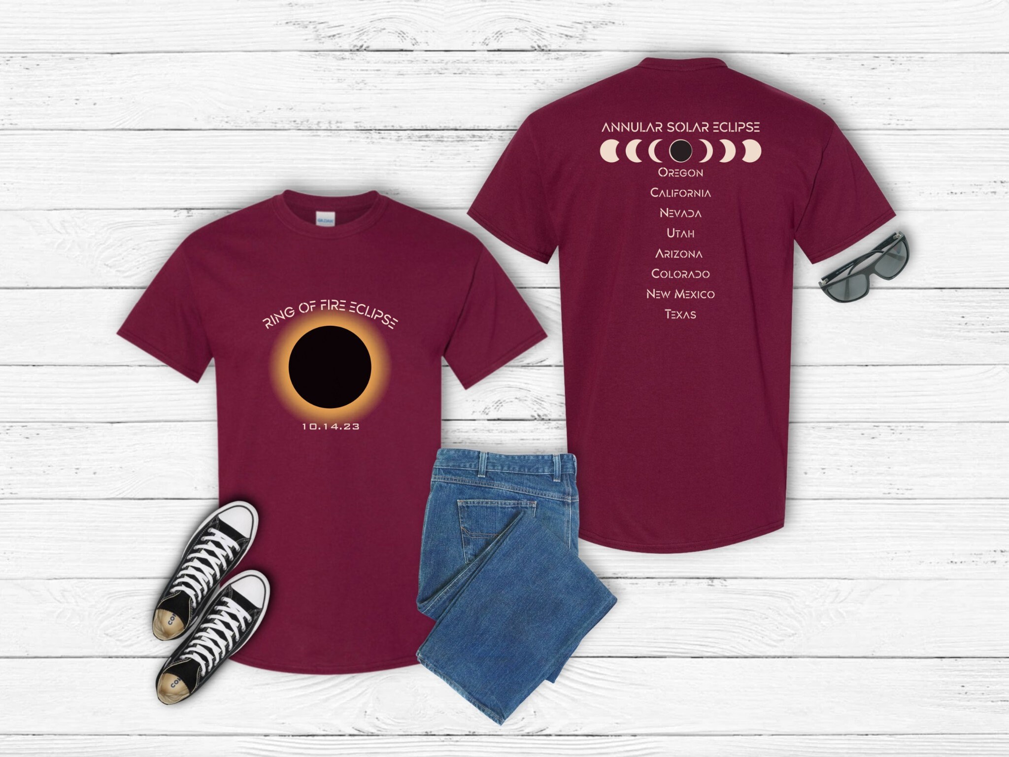 Annular Solar Eclipse, 2023 Solar Eclipse, October 14th 2023, USA Solar ...