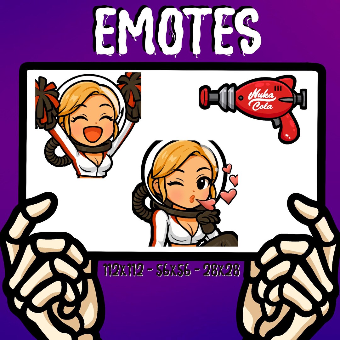 Fallout Emote | Nuka Cola Girl Emote | Twitch Emote | Discord Emote ...