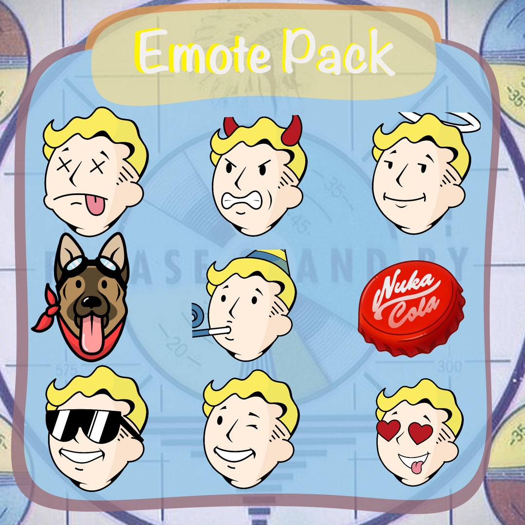 Fallout Emote Pack Twitch Emotes Kick Emotes Discord Emotes - Etsy