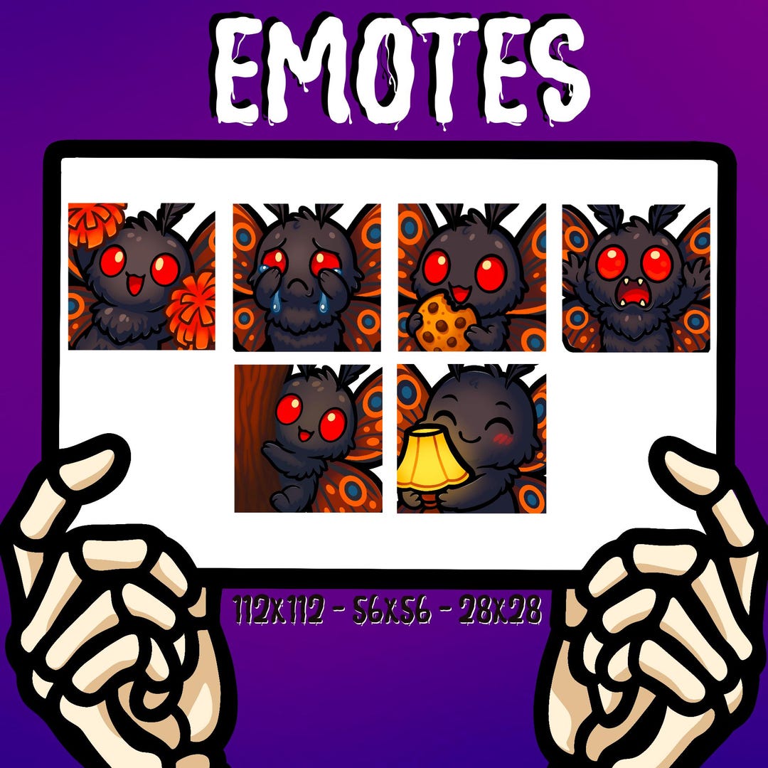 Moth Emote | Twitch Emote | Discord Emote | Personal Use Emote - Etsy