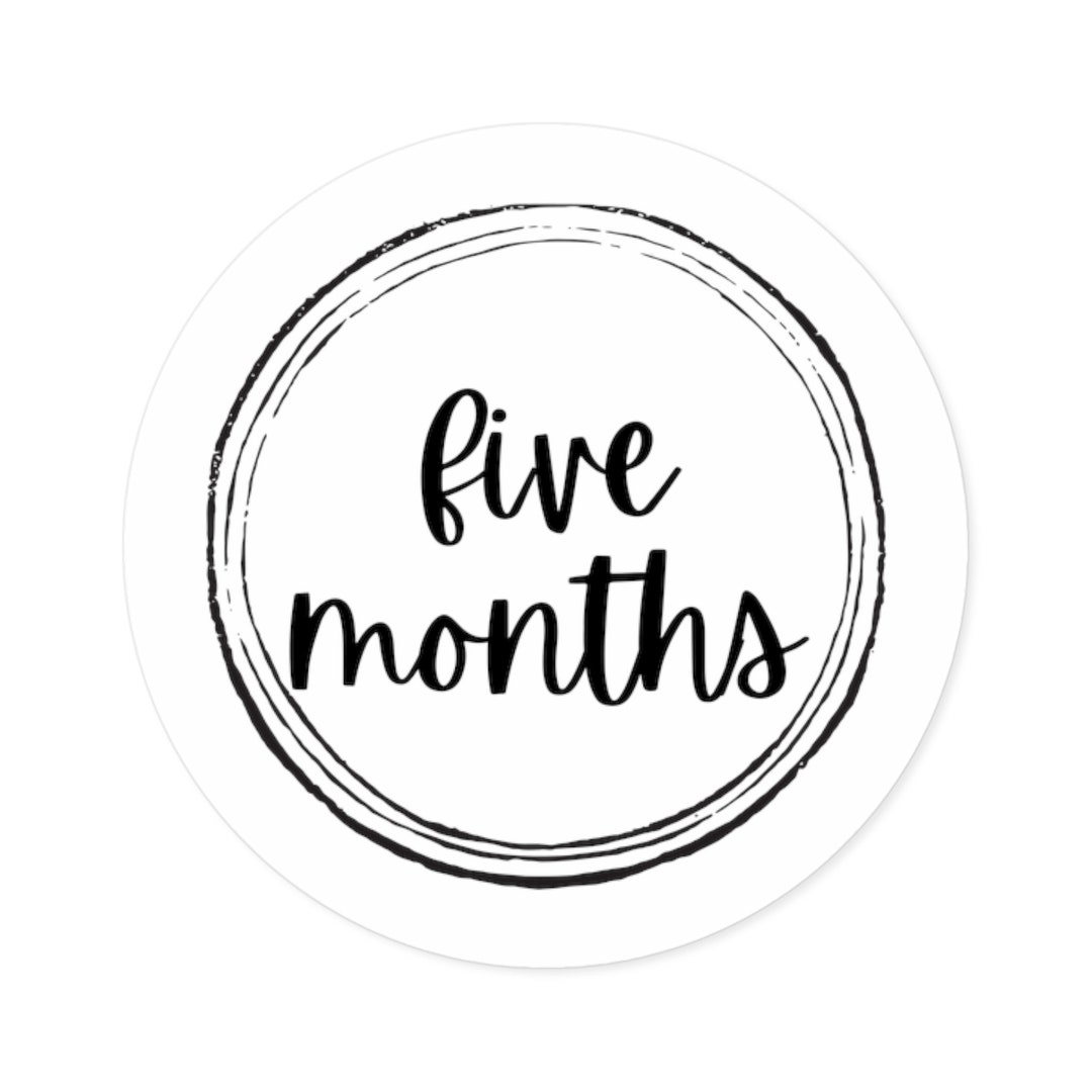 Five Months Old Milestone Sticker - Etsy