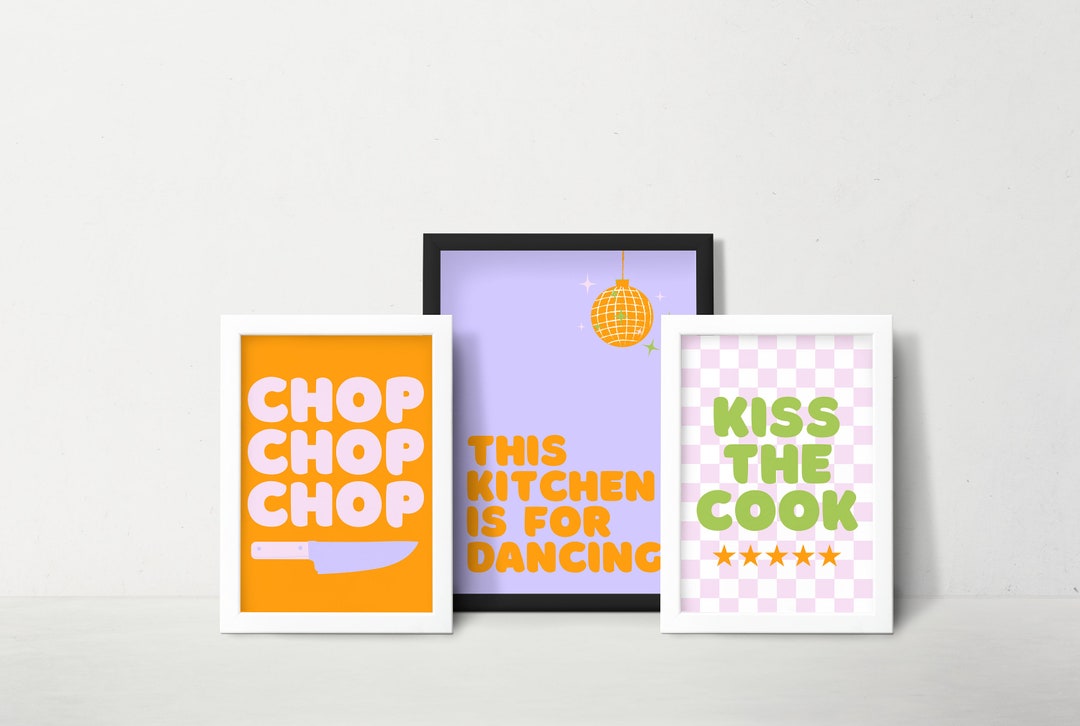 Cute Kitchen Print Set - Etsy