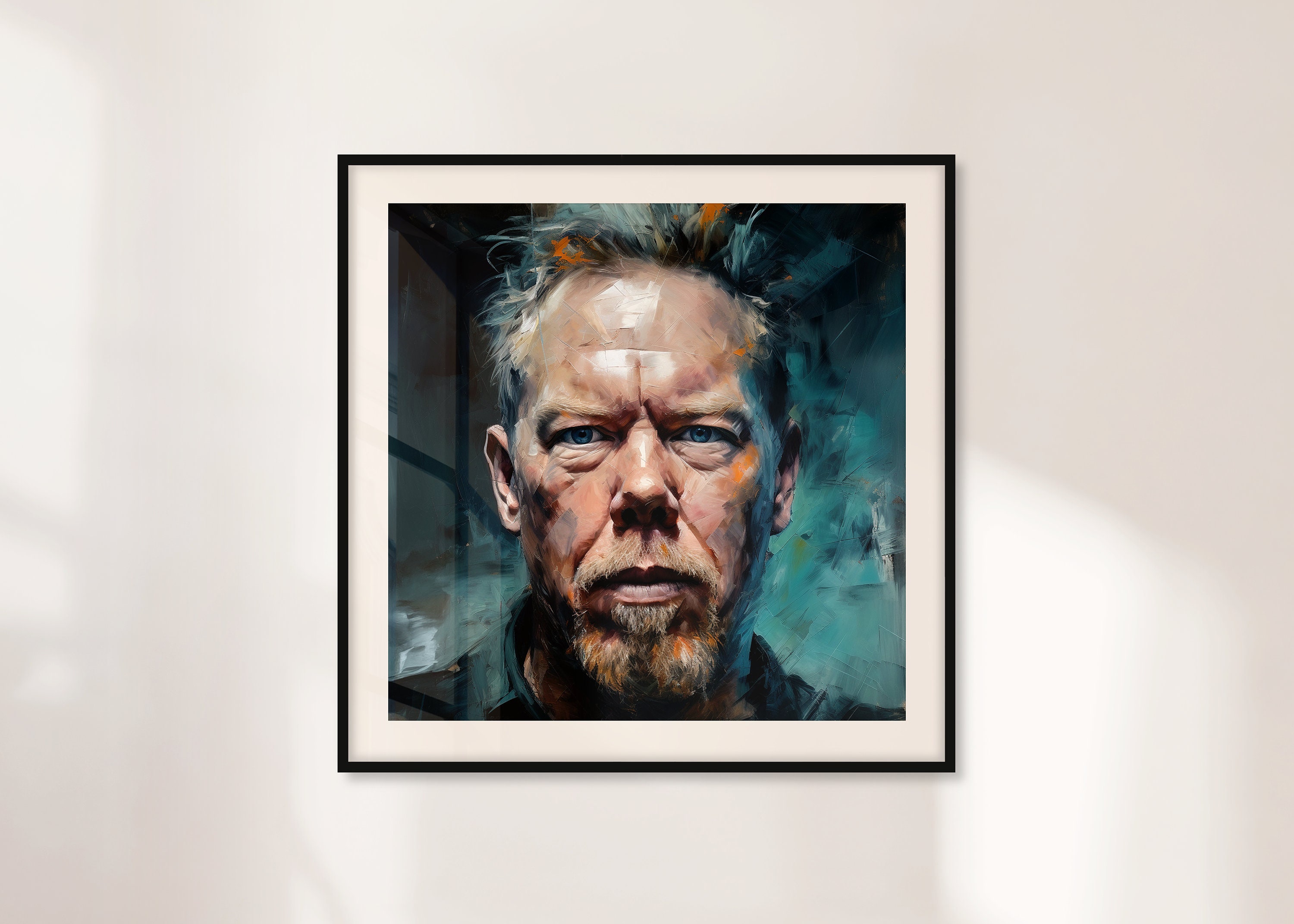 James Hetfield Digital Oil Painting Portrait, Gift for Music Lovers ...