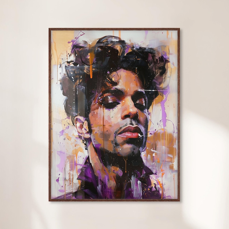 Prince Art Print, Prince Mixed Media Modern Portrait - Etsy