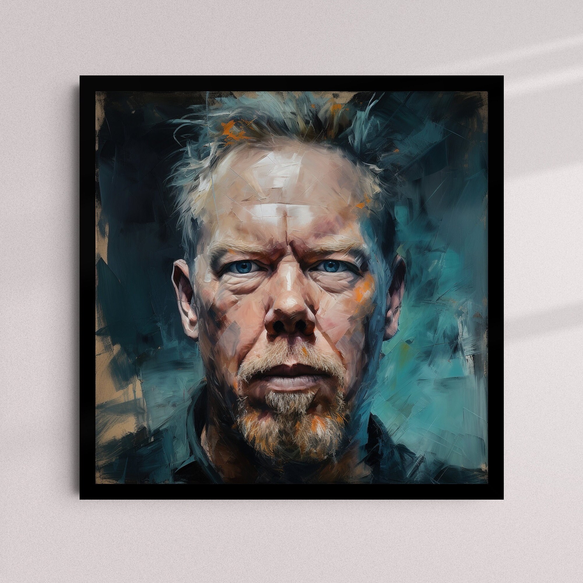 James Hetfield Digital Oil Painting Portrait, Gift for Music Lovers ...