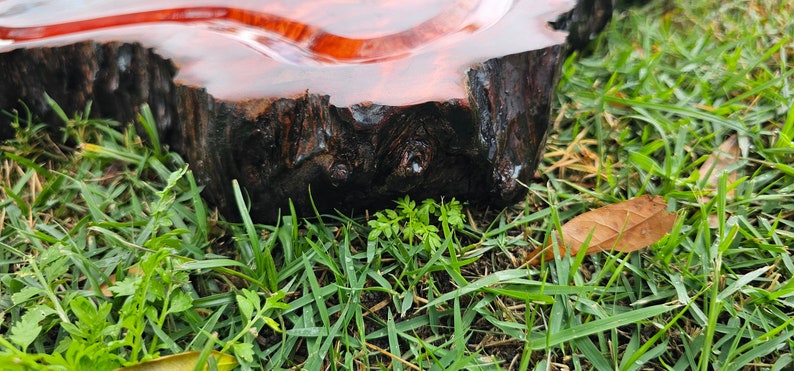 Cozy Stump Butcher Block With Juice Groove and Resin Epoxy - Etsy