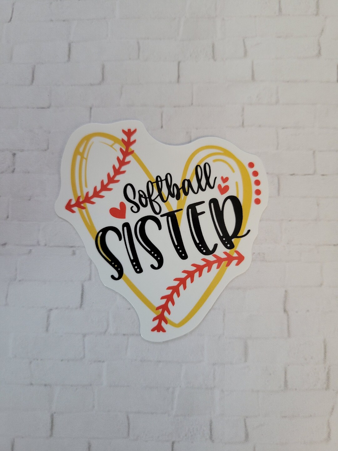 Softball Sister Sticker / Water Bottle, Laptop, Notebook Sticker ...