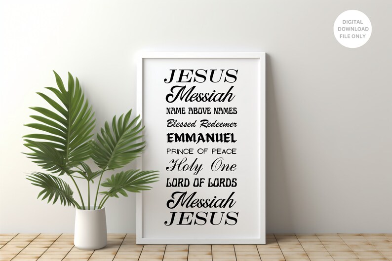 25 Names of Jesus Advent Set Names of Jesus Printable 25 - Etsy