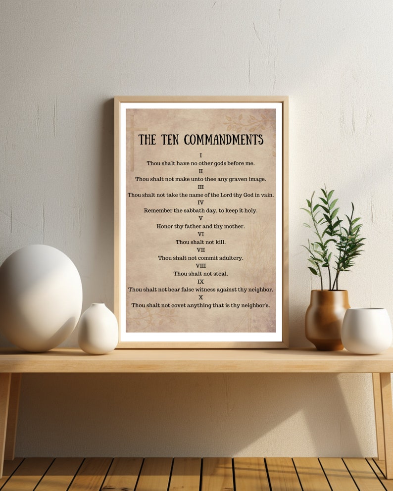 10 Commandments Printable | Christian Art | Ten Commandments | Exodus ...