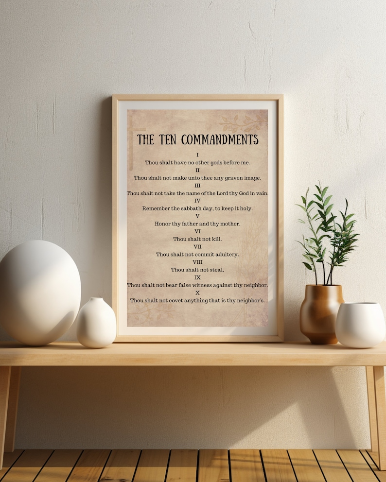 10 Commandments Printable | Christian Art | Ten Commandments | Exodus ...