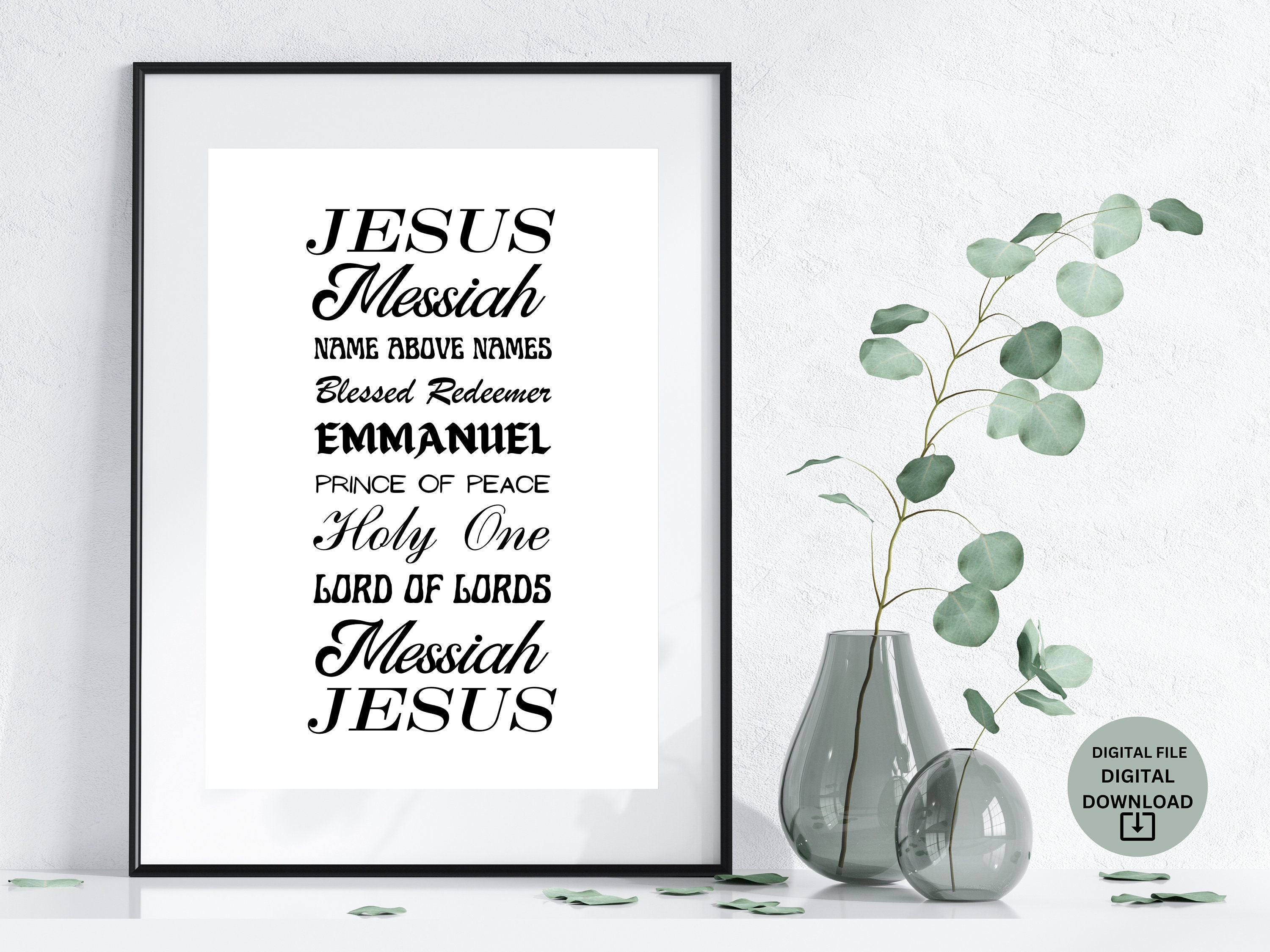 25 Names of Jesus Advent Set | Names of Jesus Printable | 25 Names of ...