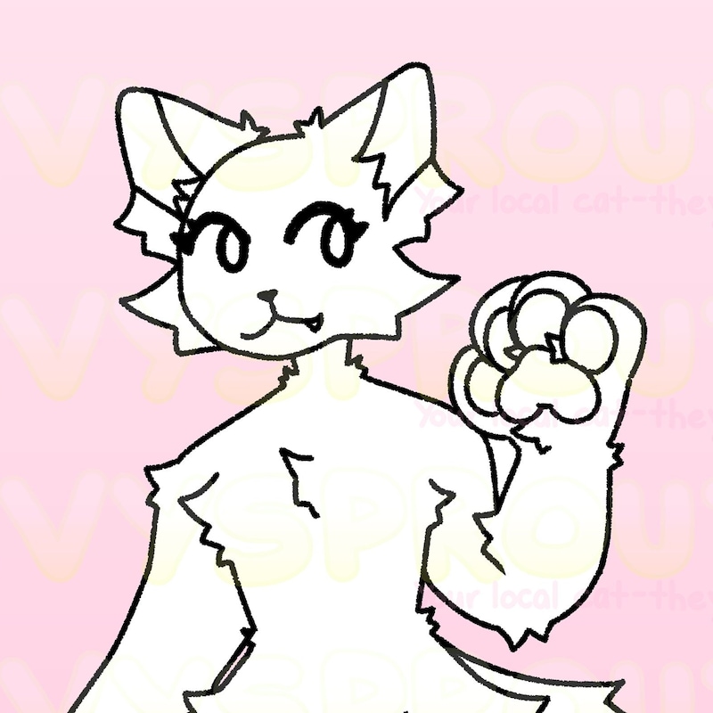 Cat Anthro Base - Etsy