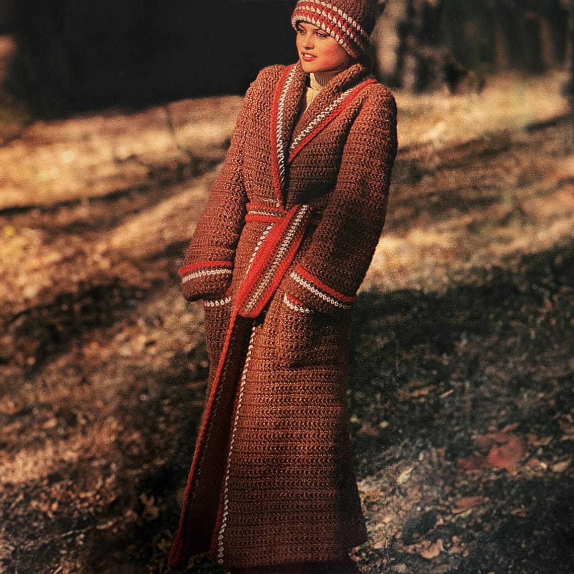 PDF Retro CROCHET Wrap Coat Digital Download Vintage Pattern 1970's - Etsy