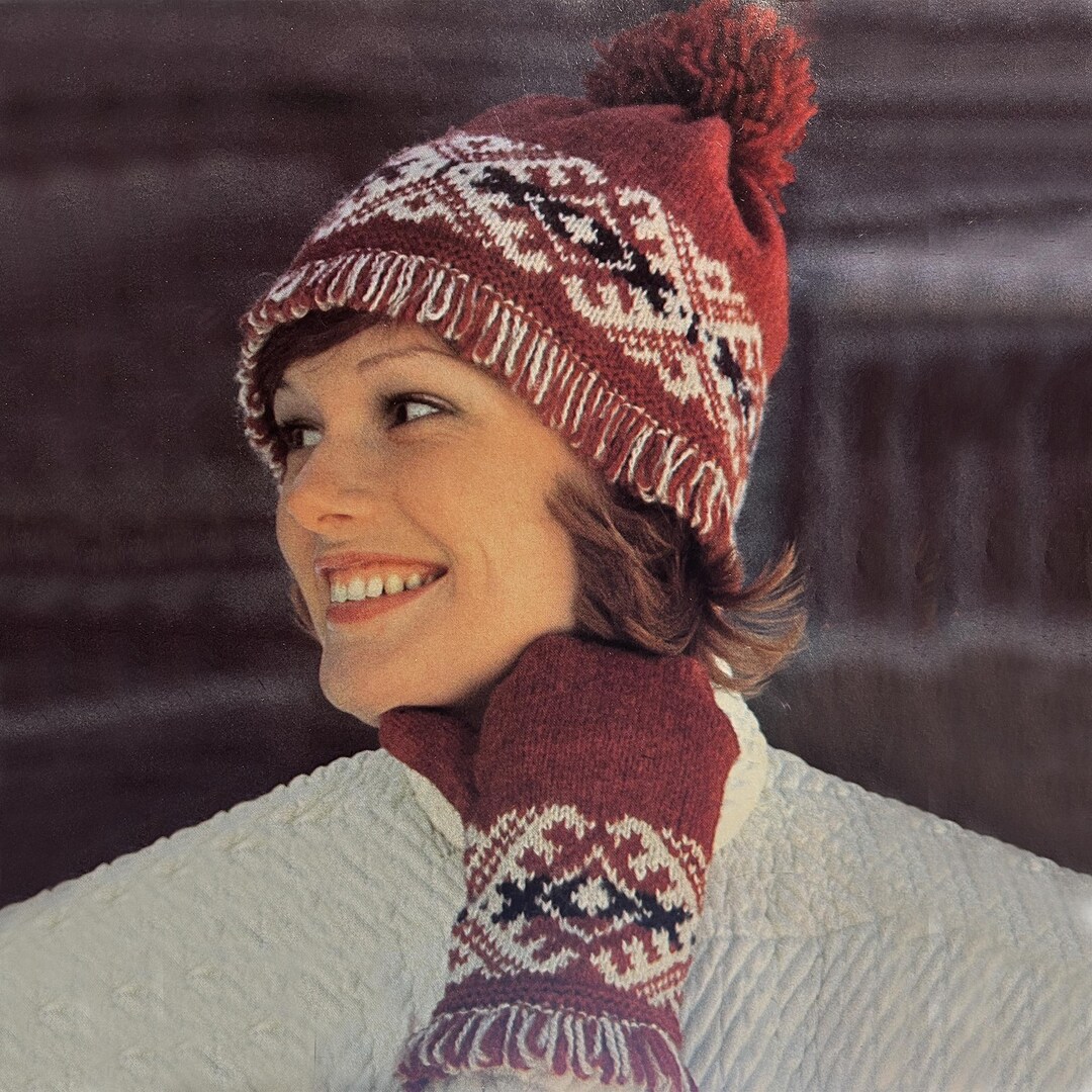 PDF Fair Isle Cap and Mittens KNIT Digital Download - Etsy