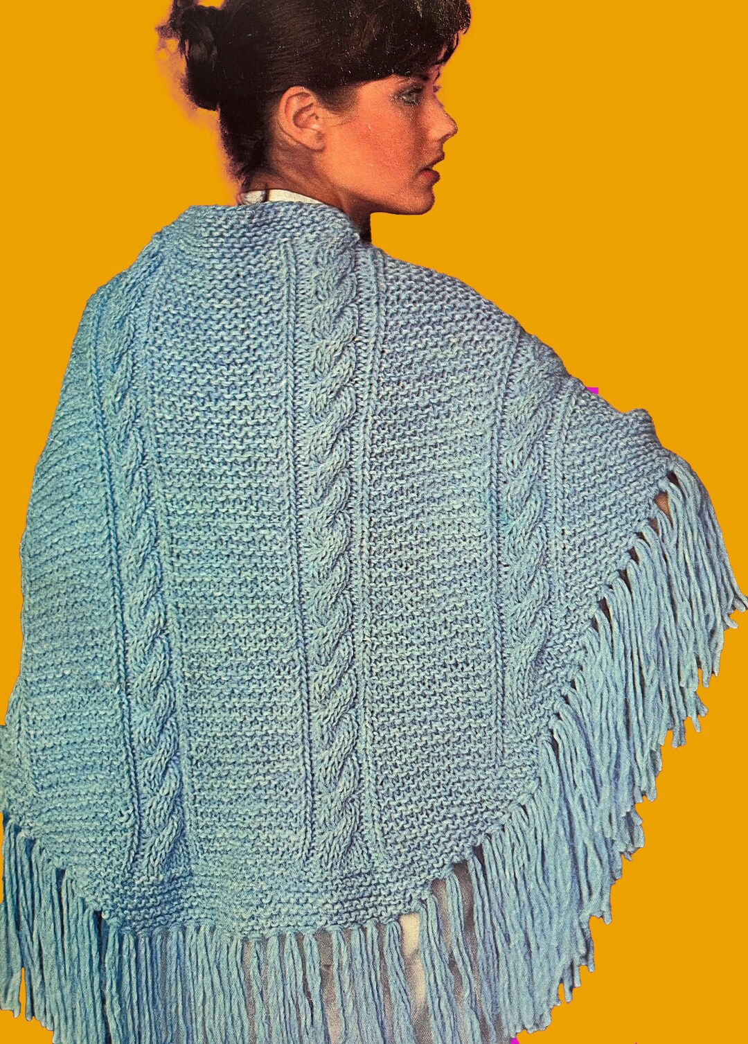 PDF Cable KNIT Shawl Pattern Digital Download - Etsy