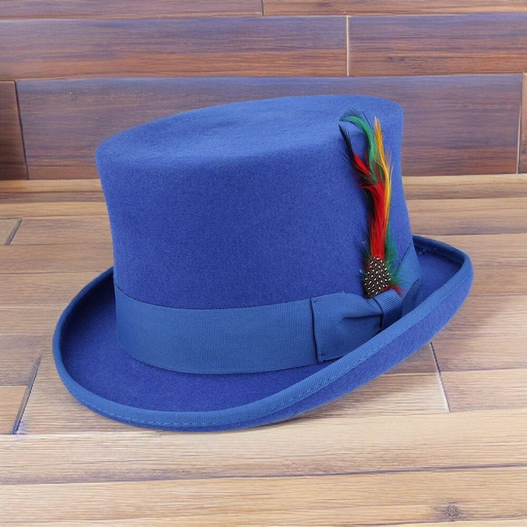 Top Hat Victorian Style Wool Felt Top Hat Elegant Men's - Etsy
