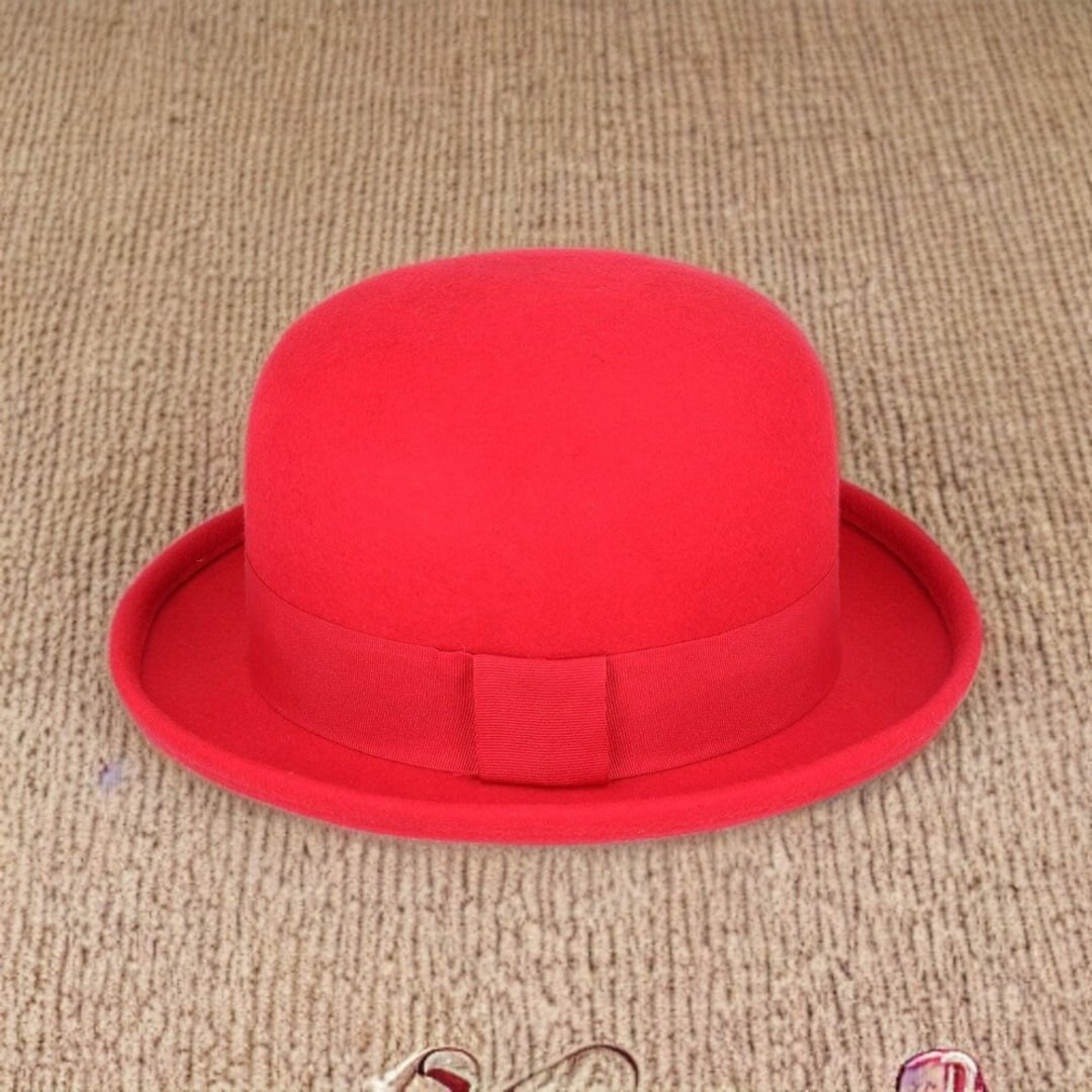 Soft Crushable Bowler Hat 100% Wool Classic Bowler Hat Derby Hat Woman ...