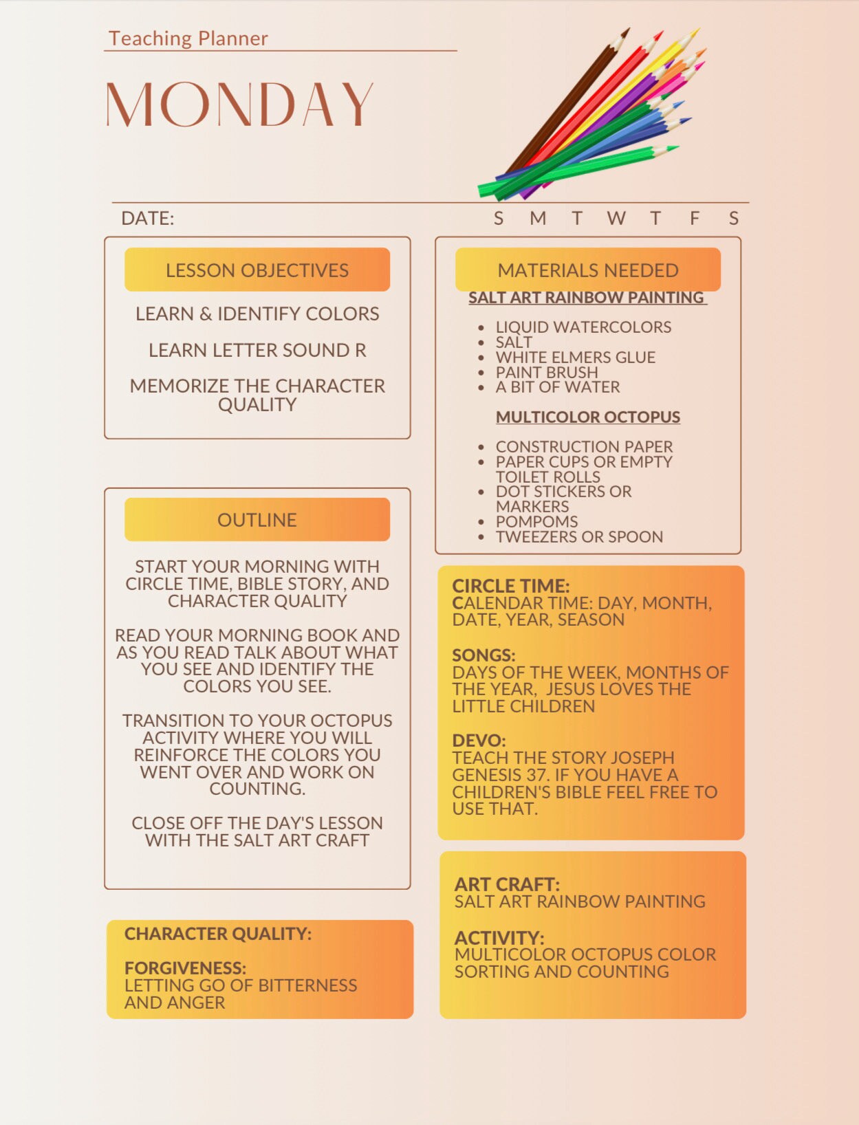 Engaging Colors Lesson Plan Curriculum for Preschoolers | Hands-on ...