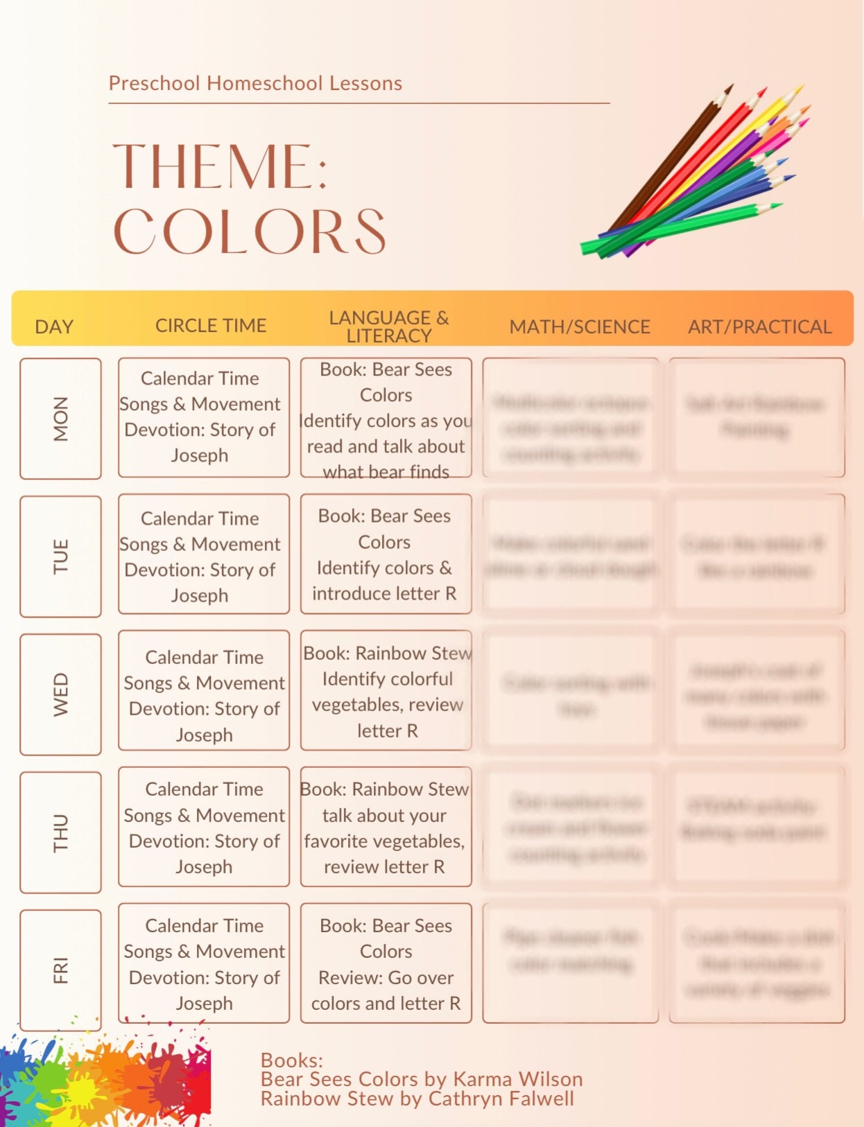 Engaging Colors Lesson Plan Curriculum for Preschoolers | Hands-on ...