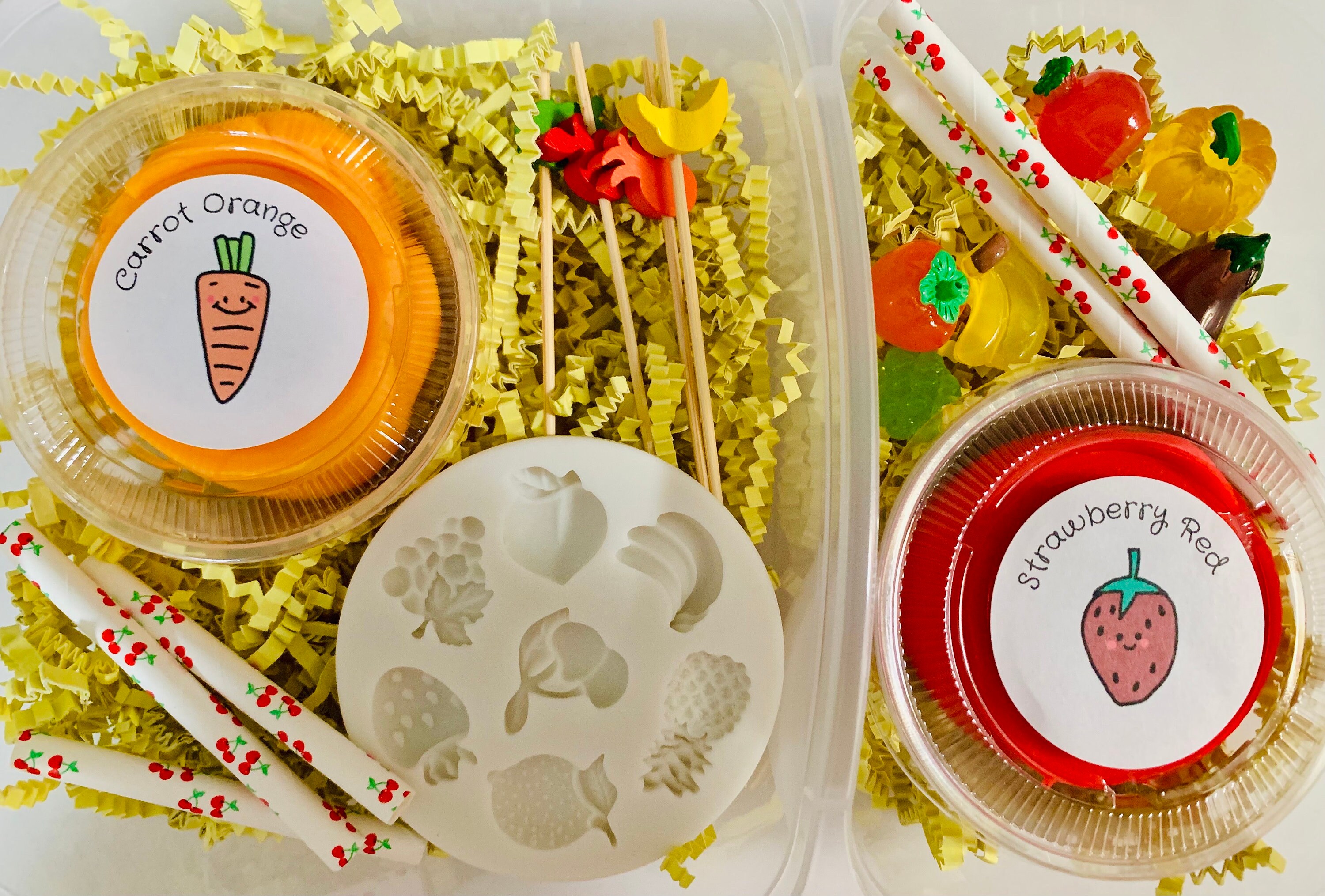 Fruit Sensory Play Dough Kit - Etsy