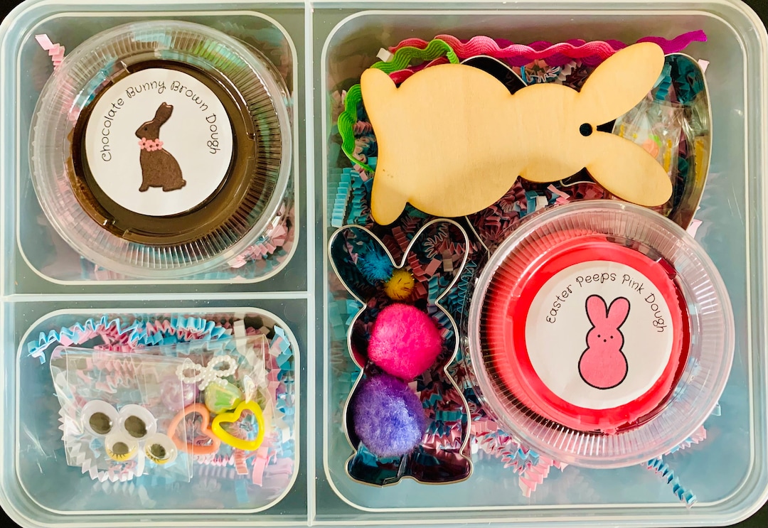 Make a Bunny Sensory Play Dough Kit - Etsy
