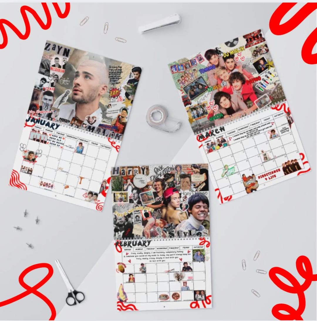 One Direction | 2026 Wall Calendar| Birthday Gift | Scrapbook | 1D ...