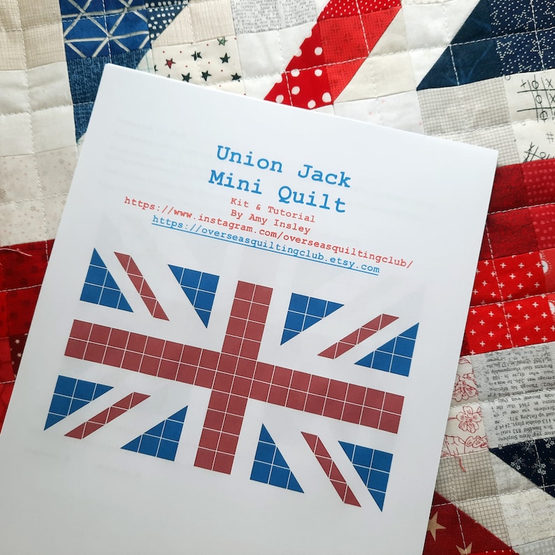 Uk Union Jack Flag Quilt Kit and Pattern - Etsy