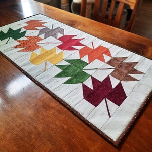 Autumn Leaves Pre Cut Table Runner Kit + Pattern - Etsy