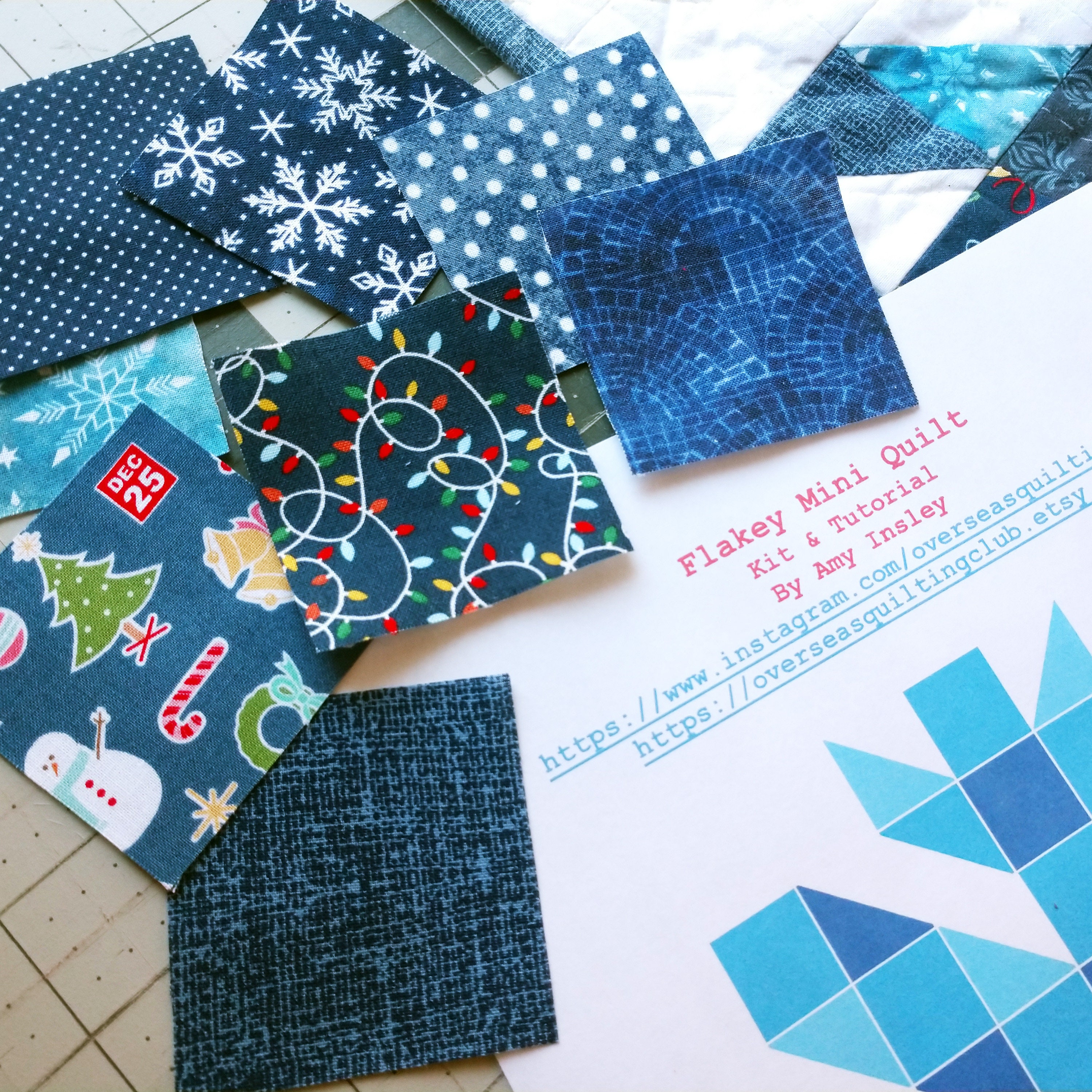 Flakey Mini Quilt Kit + Pattern - Etsy