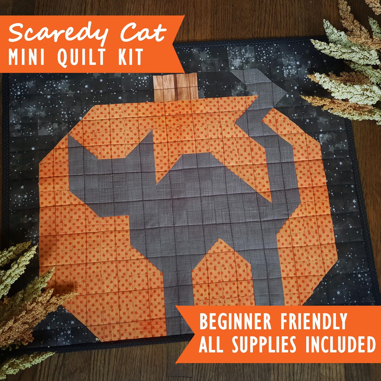 Scaredy Cat Mini Quilt Kit + Pattern - Etsy