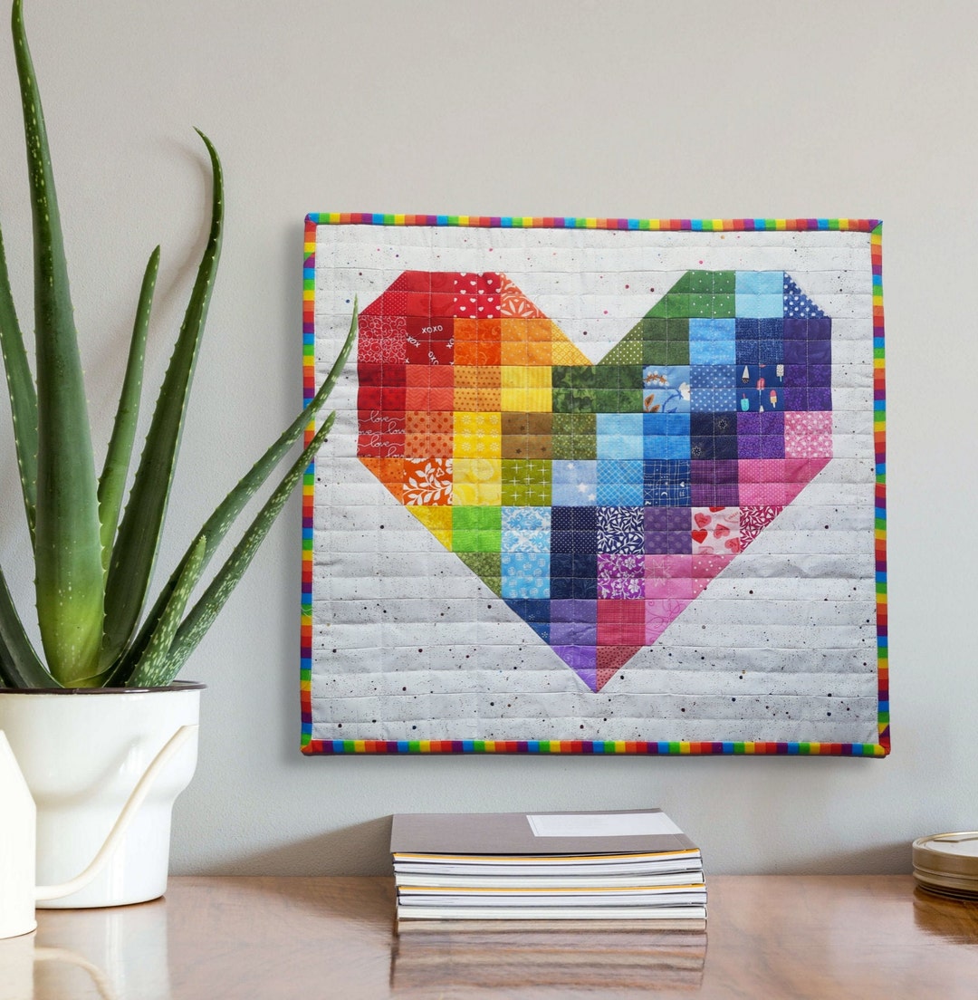 Pride Heart Quilt Kit & Pattern - Etsy