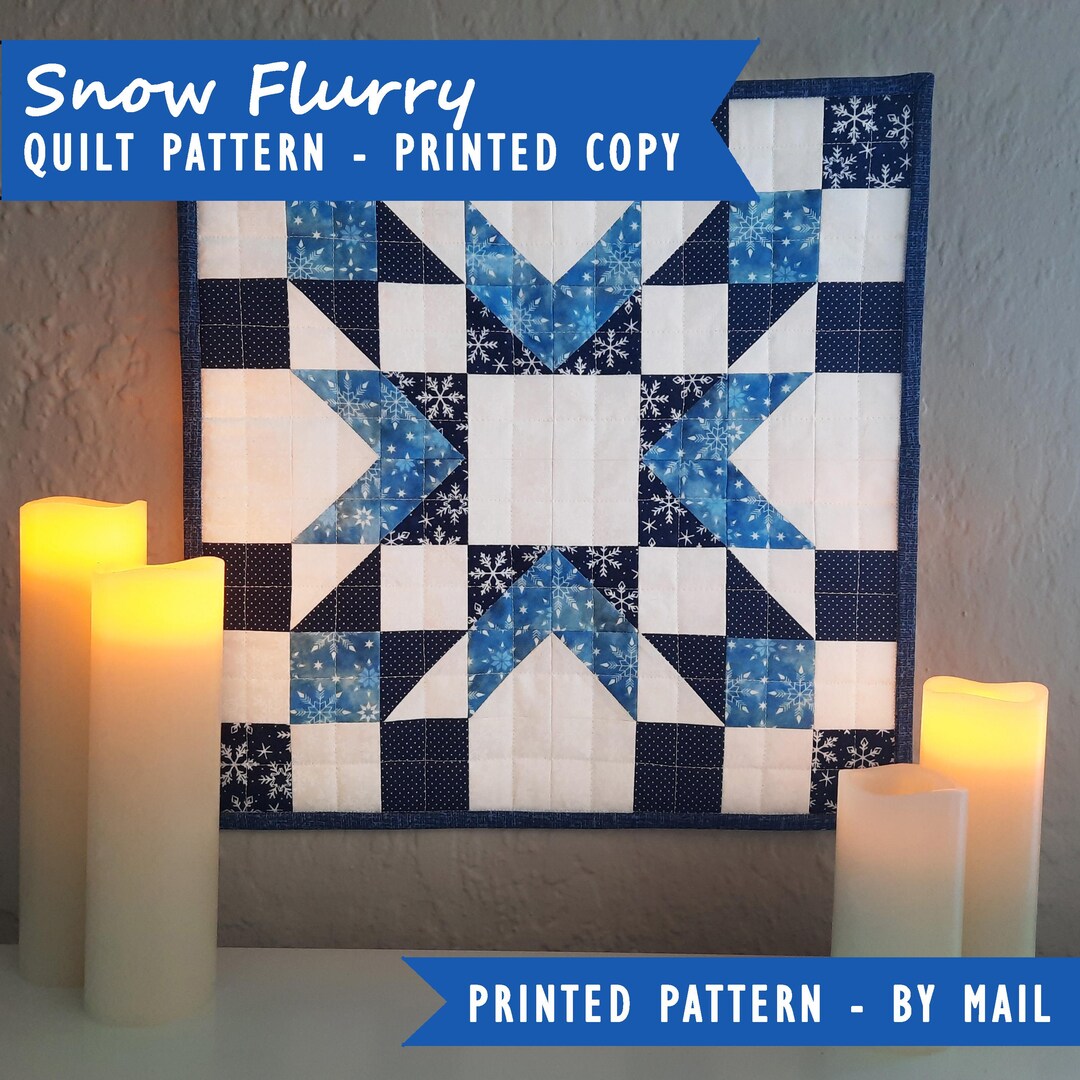Snow Flurry Mini Quilt Pattern PRINTED COPY - Etsy