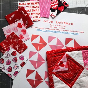 Love Letters Mini Quilt Kit and Pattern - Etsy