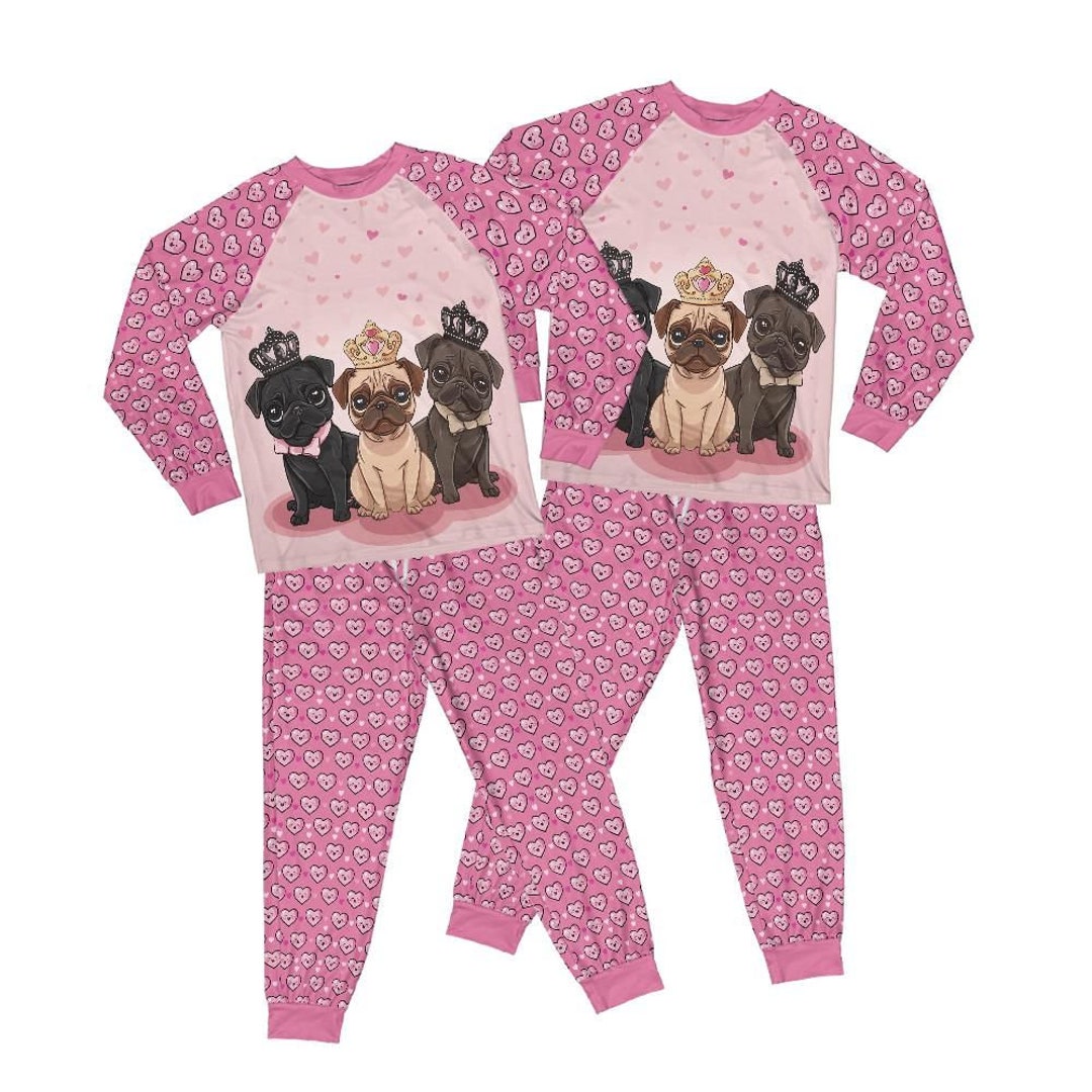 Royal Pug Pajama Set, Matching Family Pajamas - Etsy