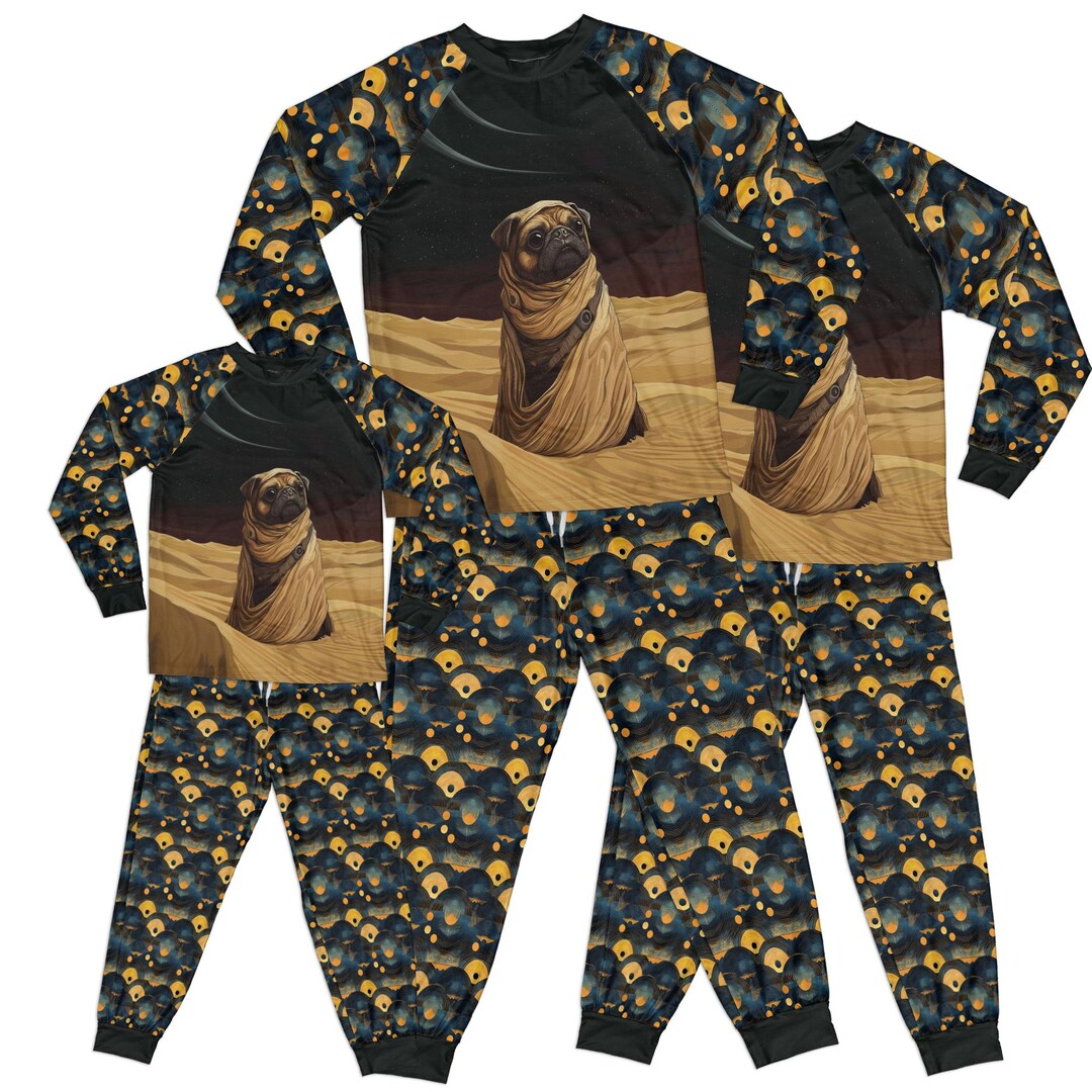 Battle Pug on the Dune Pajamas, Kids and Adult Sizing | PJ Set or Shirt ...