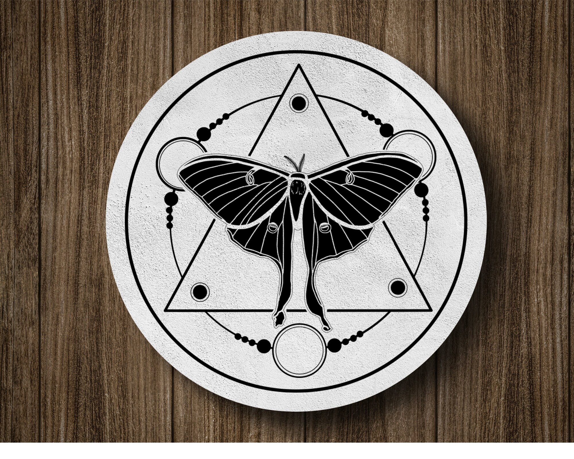 Luna Moth Crystal Grid Svg, Altar Tile Svg, Samhain Svg, Witch Svg ...