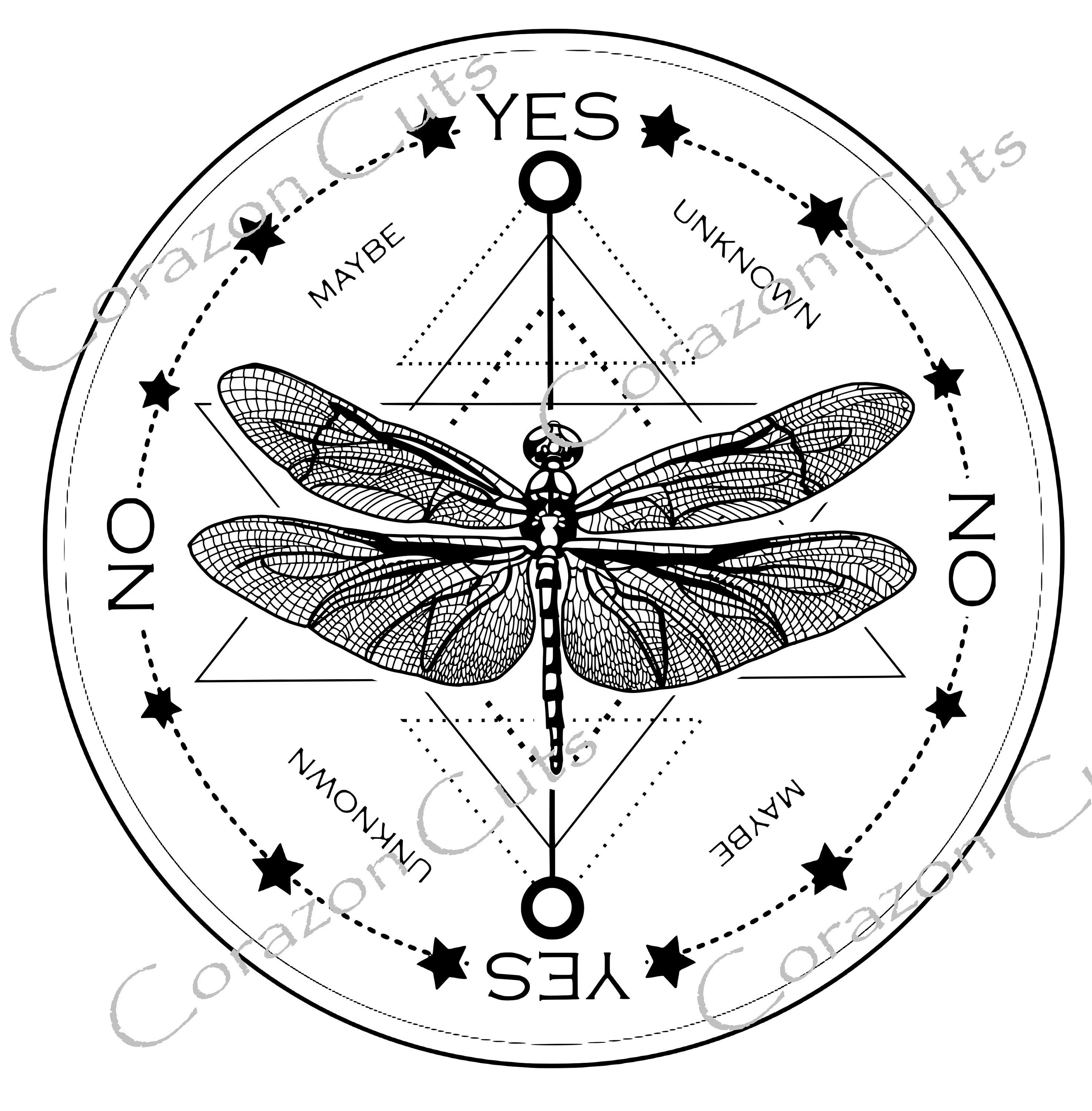 Dragonfly Divination Board Svg Magic Svg Celestial Svg - Etsy
