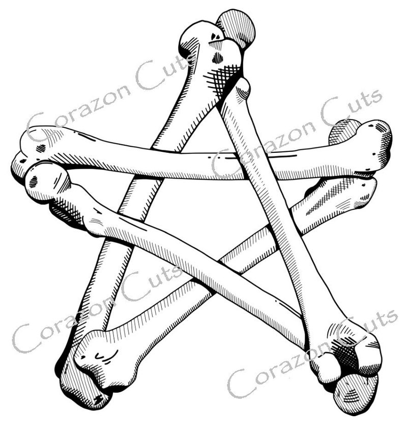 Bone Pentacle Svg, Pentagram Svg, Goth Svg, Witch Svg, Witchcraft Svg ...