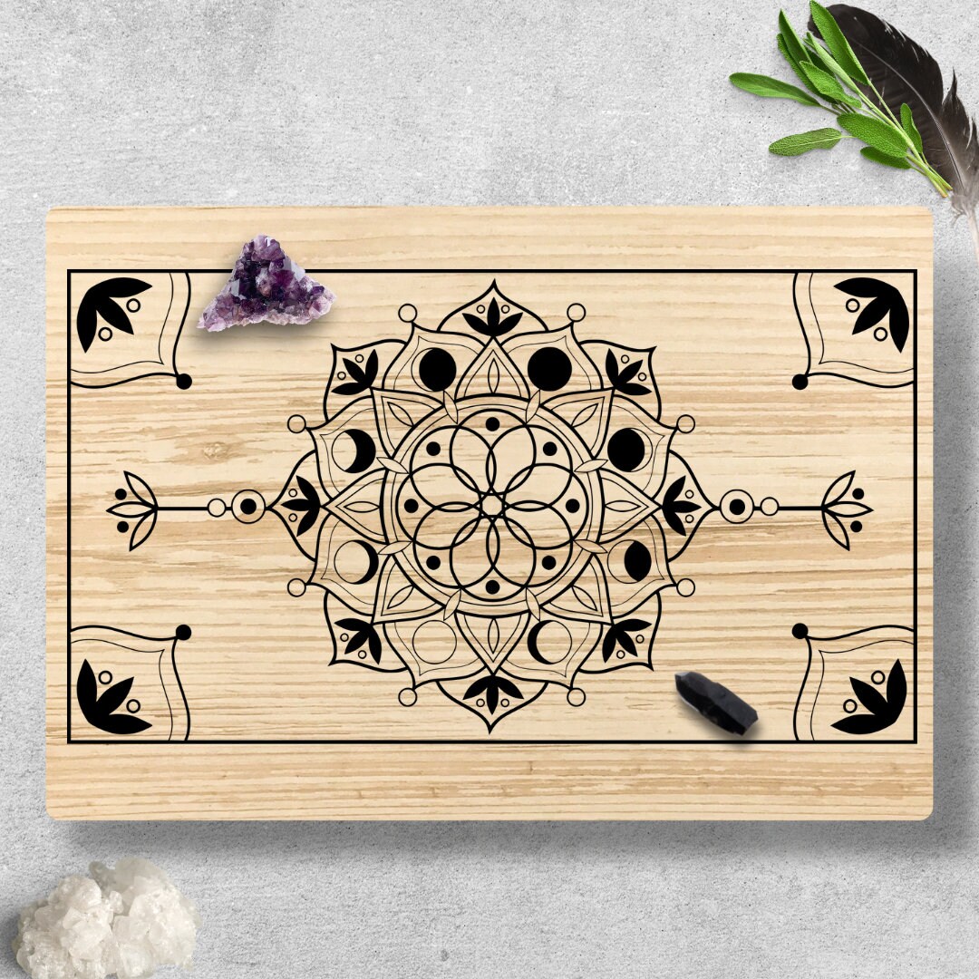 Lotus Altar Cloth Svg Altar Tile Svg Crystal Grid Svg - Etsy