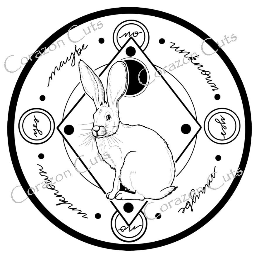 Hare Divination Board Svg Rabbit Svg Celestial Svg Witch - Etsy