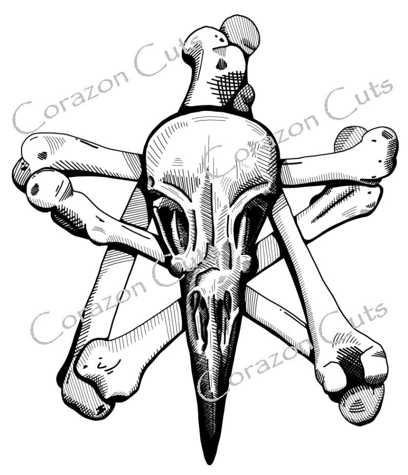 Crow Skull Pentacle Svg Magic Svg Pentagram Svg Witch Svg - Etsy