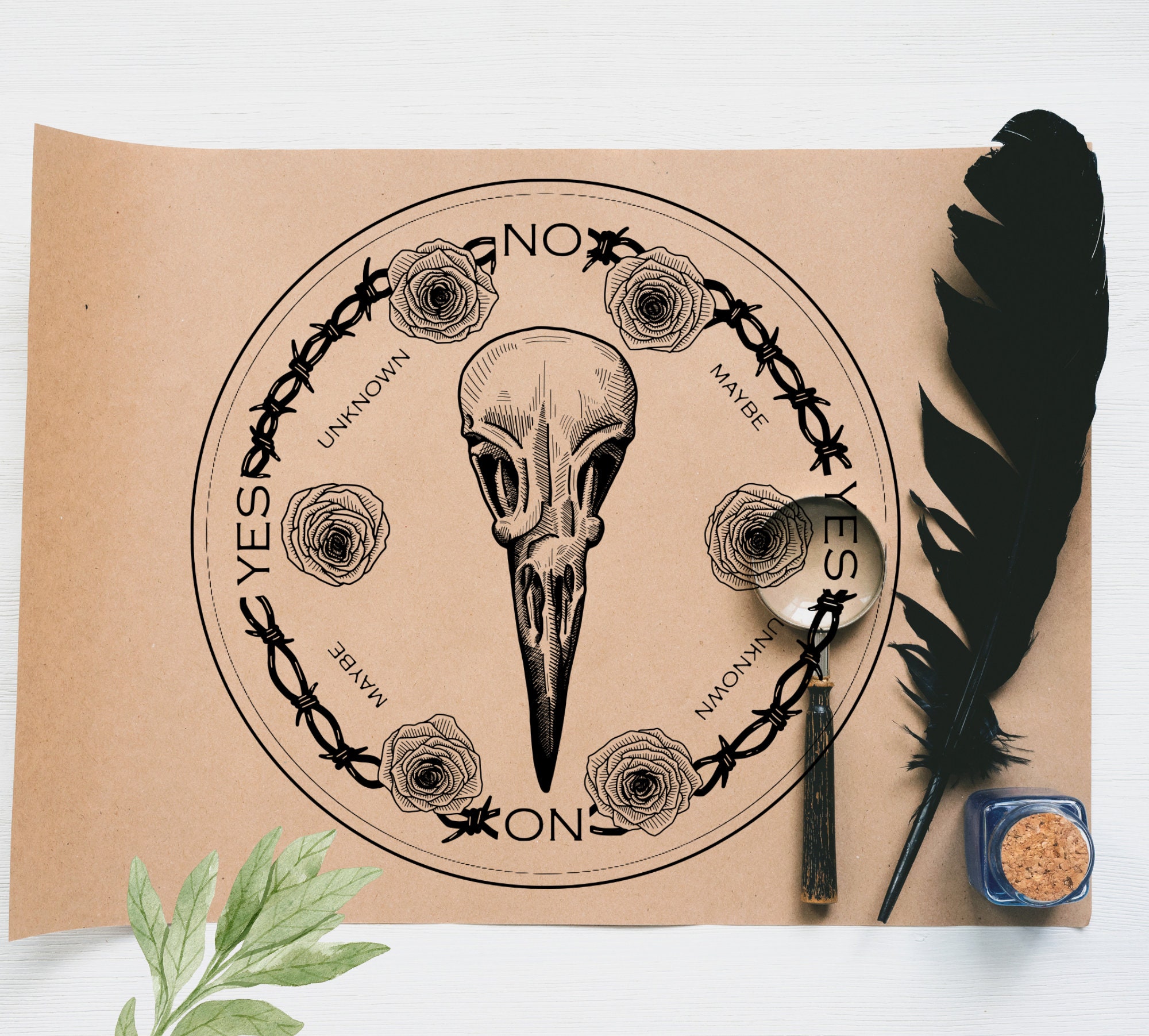 Crow Skull Divination Board Svg Skull Svg Gothic Svg Witch - Etsy