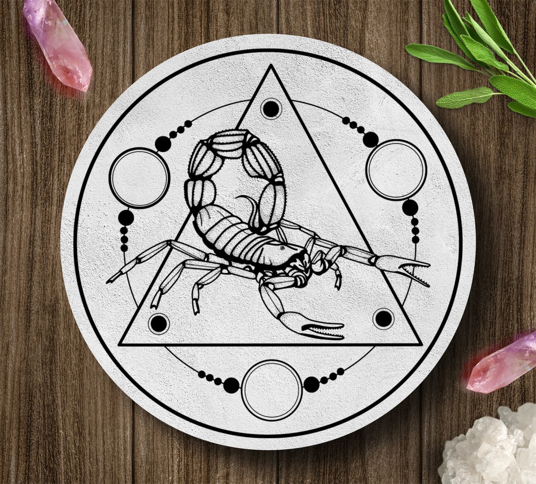 Scorpion Crystal Grid Svg, Scorpio Svg, Altar Tile Svg, Celestial Svg ...