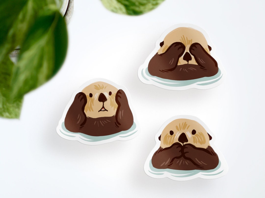 Otter Sticker Pack | See No Evil, Hear No Evil, Speak No Evil ...