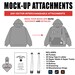 205 Mock-up Attachments | Streetwear Clothing Vector Pack Techpack ...