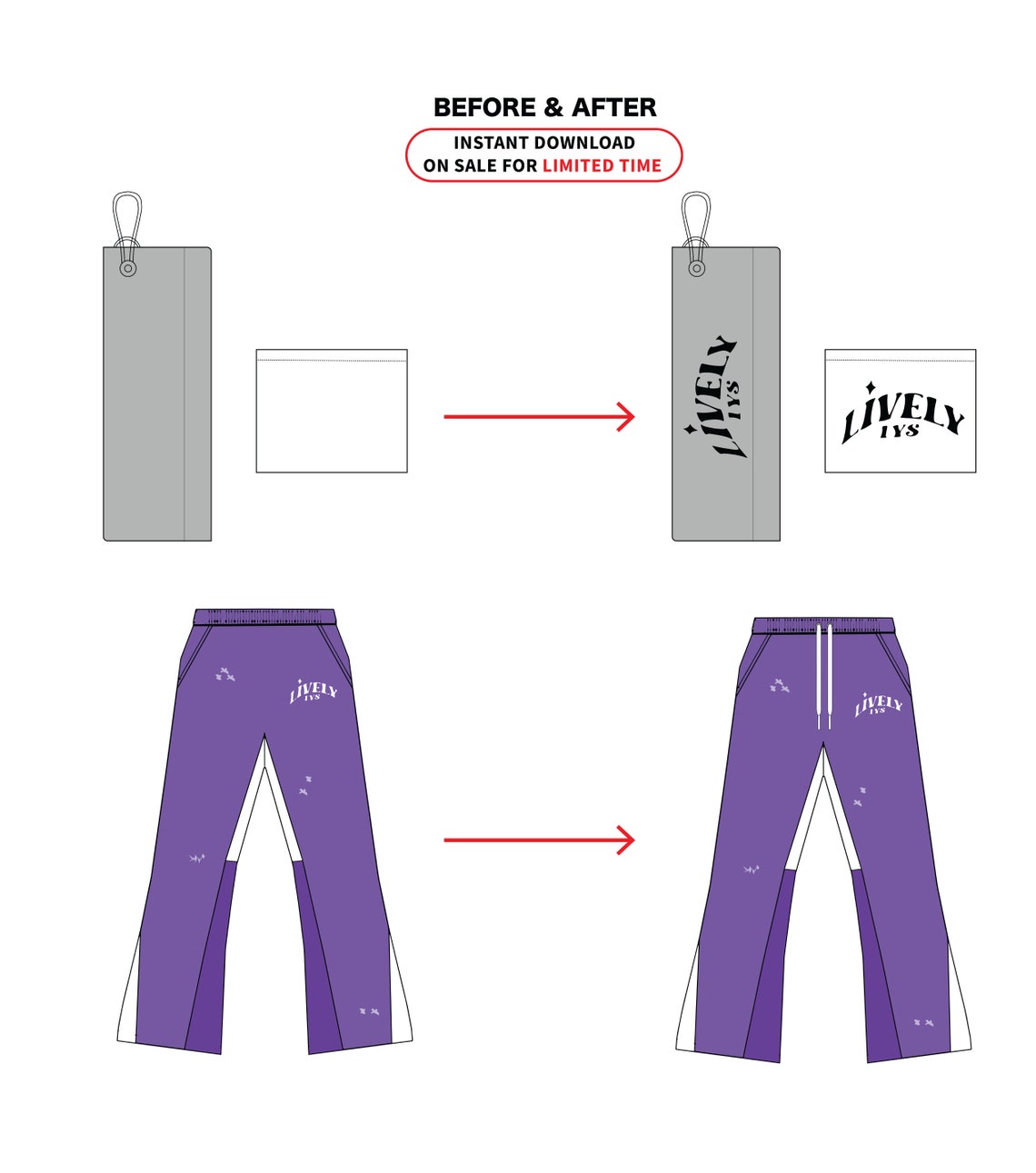 205 Mock-up Attachments | Streetwear Clothing Vector Pack Techpack ...