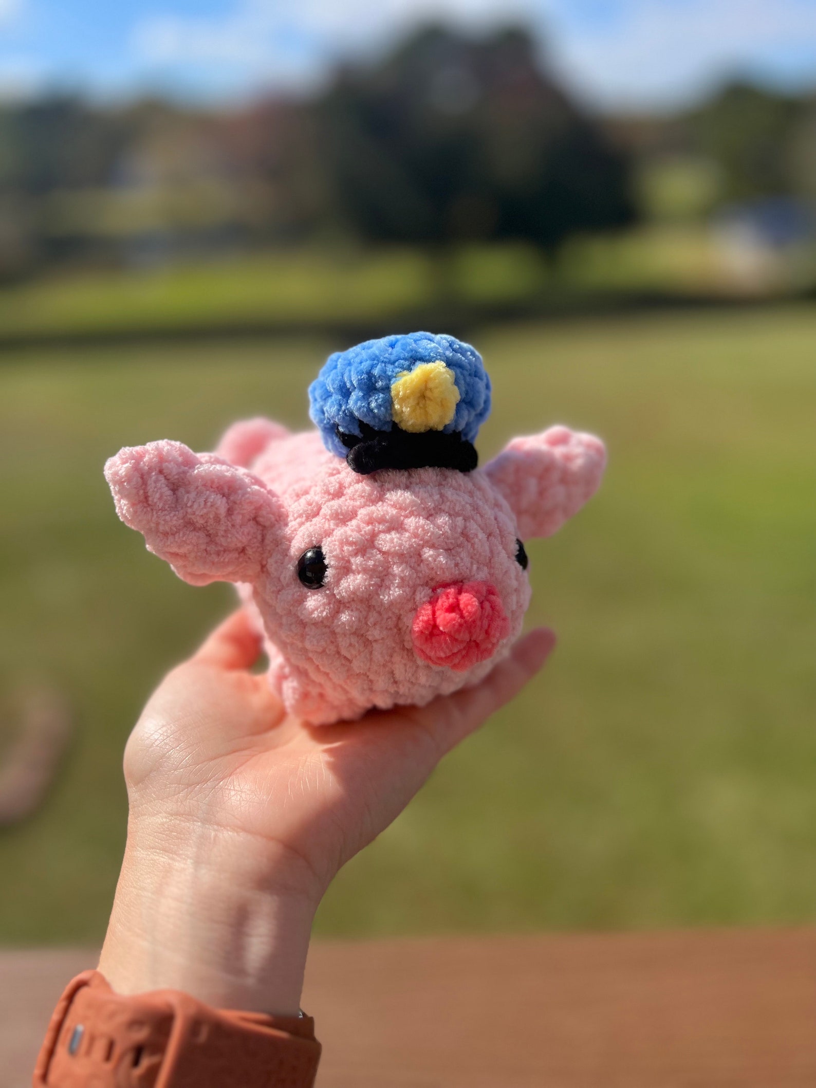 Crochet Police Pig Plush! Police State Trooper Gift Patrol Car Buddy ...