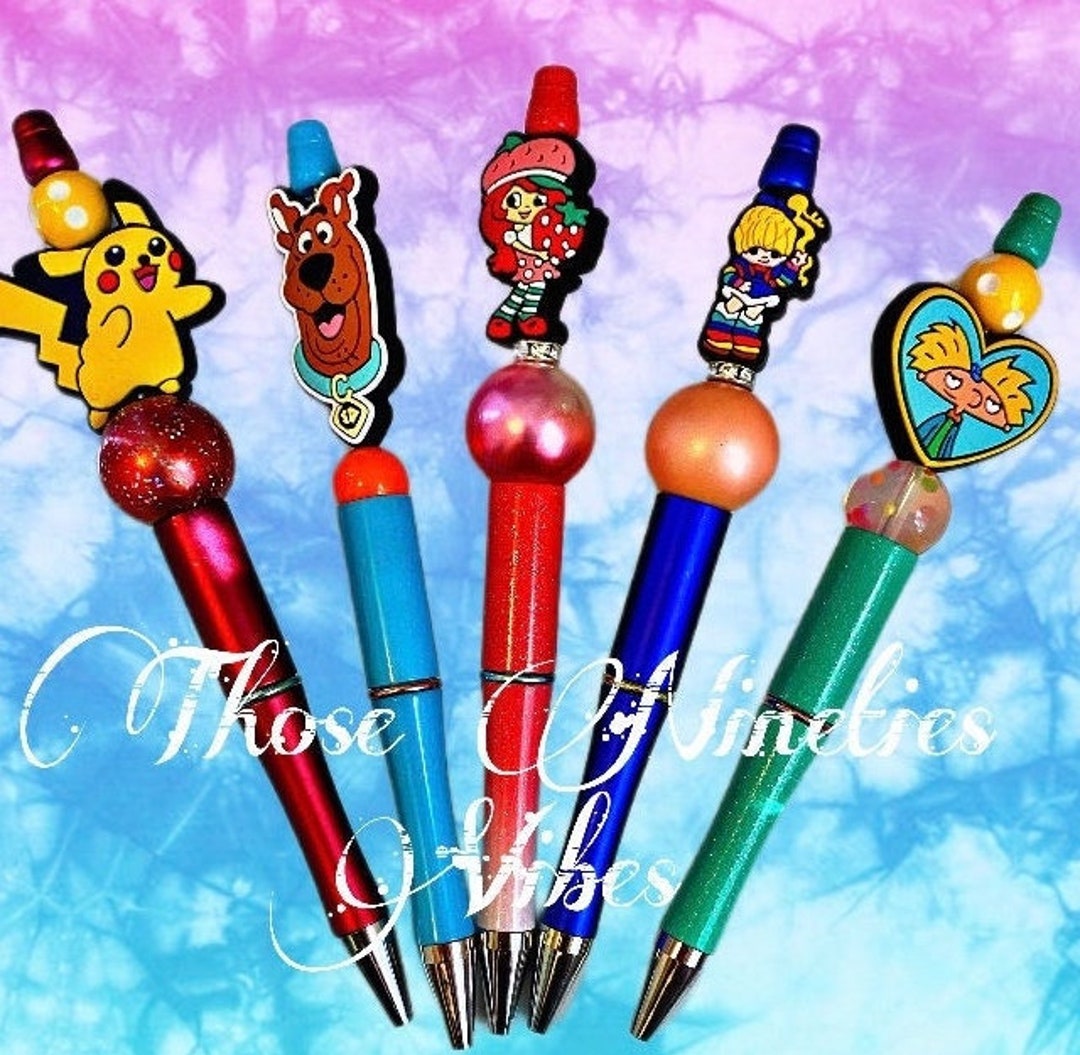 Custom Beaded Pens , 90s Gifts, 80s Pens , Coworker Gift Ideas - Etsy